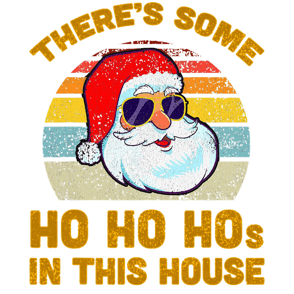 Christmas Ho Ho Ho Design - DTF Ready To Press