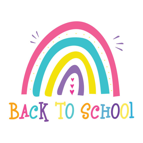 Pastel Rainbow Back To School DTF Designs