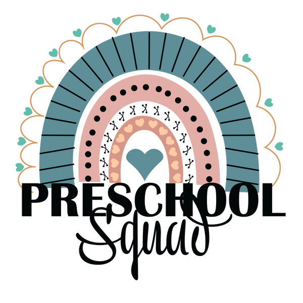 Rainbow Preschool Squad DTF Designs for Back to School