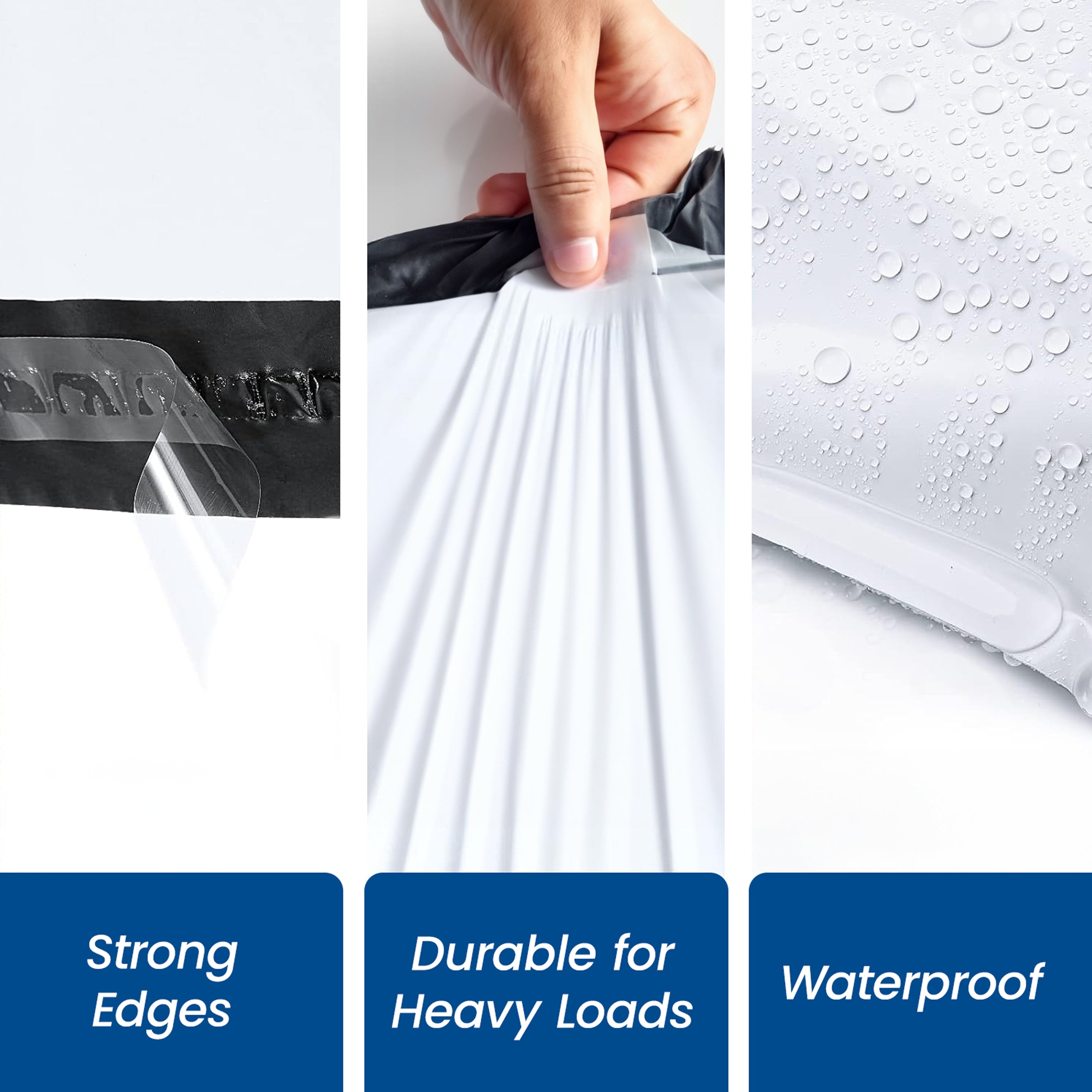 Durable White Poly Mailers for Shipping