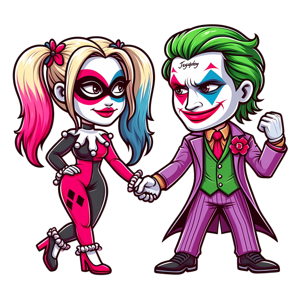 Joker and Harley Valentine's Design - DTF Ready To Press